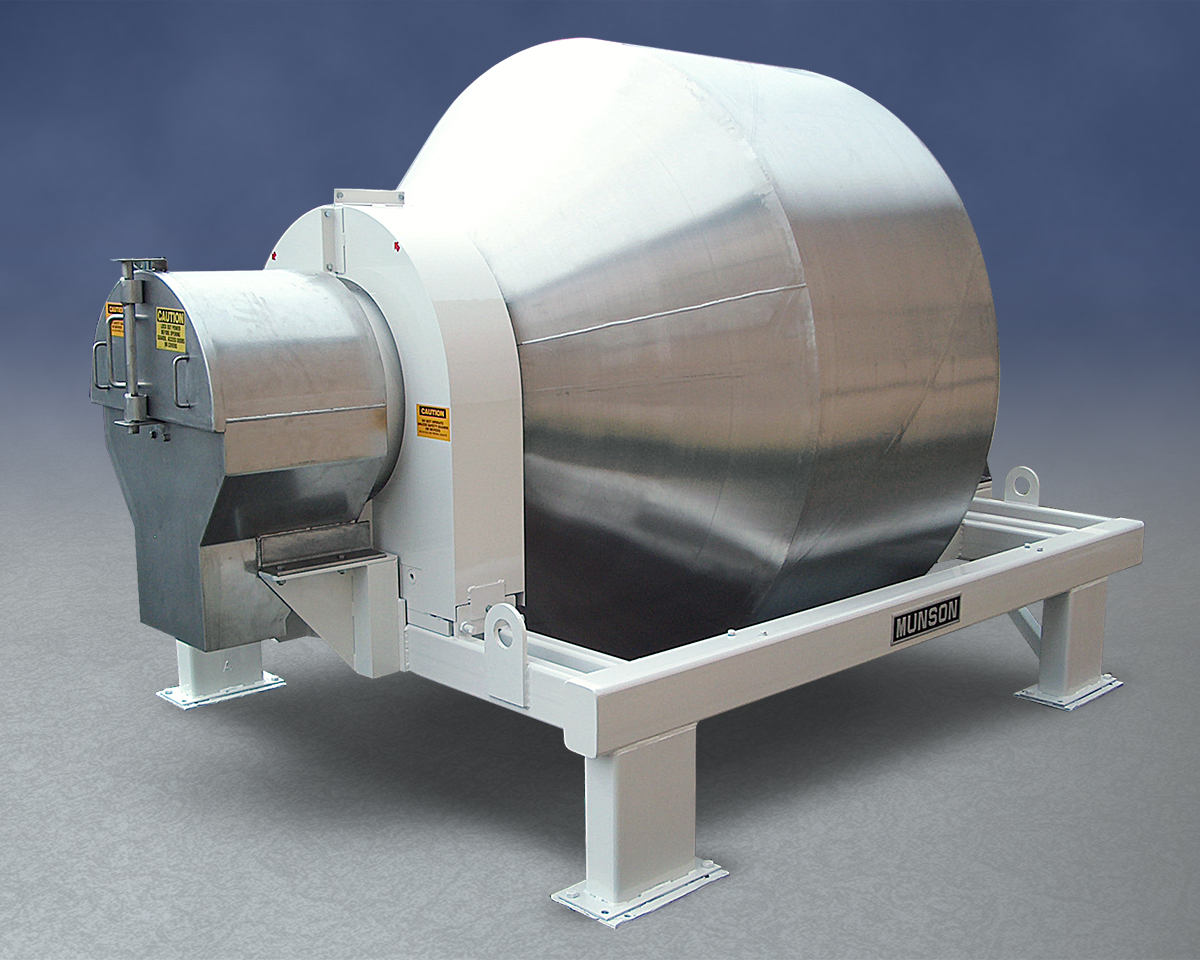 Sanitary 50 cu ft Rotary Batch Mixer Blends, Discharges and Sanitizes ...
